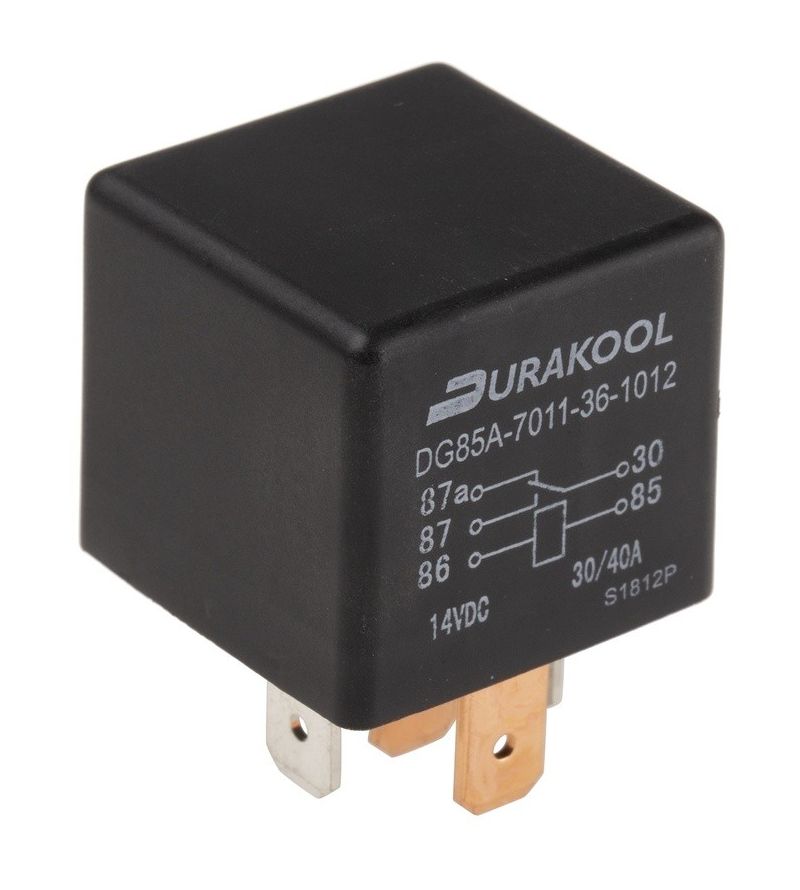 RELAY,SPDT,12V,40A,PLUG-IN - Tesland